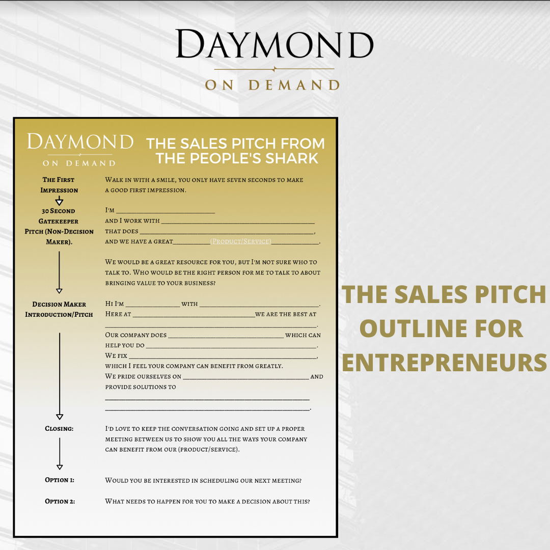 Sales Pitch Script | Daymond on Demand